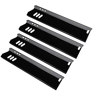 Hisencn Grill Grates and Grill Heat Plates for Dyna Glo Grill Replacement Parts DGF510SBP, DGF510SSP, DGF510SSP-D, Porcelain Steel Grill Heat Shields, Cast Iron Cooking Grid For Backyard Grill BY12-08