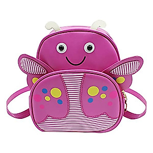 Pamayaneen Cute Bee Backpack Purse for Little Girl Mini Backpack 3D Cartoon Small Leather Daypack for Baby Girl Boy 1-5 Years