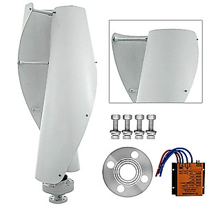 DNYSYSJ Wind Turbine Generator Kit with 2 Blades,Vertical Helix Wind Power Turbine Generator with Charge Controller for Marine RV Home Industrial 12V 400W