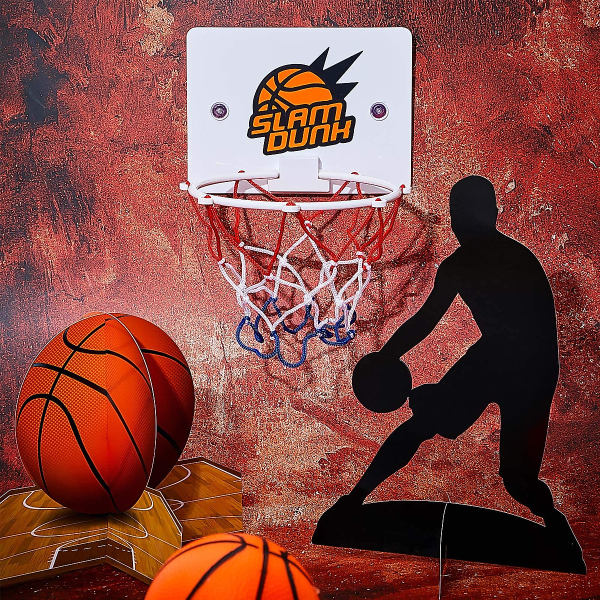 24 Pieces Basketball Centerpieces Basketball Table Decorating Slam Party Supplies Basketball Player Silhouette Basketball Cutouts Basketball Graduation Rave Party Decorations for Birthday Baby Shower