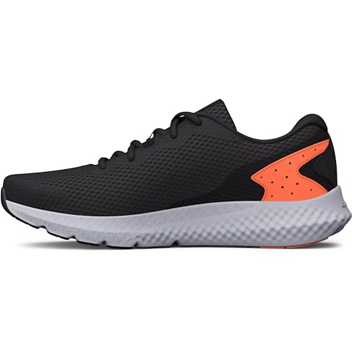 Under Armour Men's Charged Rogue 3, (100) Jet Gray/Black/Panic Orange, 10.5