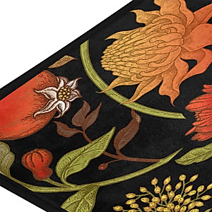 susiyo Kitchen Mat Exotic Flowers Birds Fruits Kitchen Rug Mat Anti-Fatigue Comfort Floor Mat Non Slip Oil Stain Resistant Easy to Clean Kitchen Rug Bath Rug Carpet for Indoor Outdoor Doormat