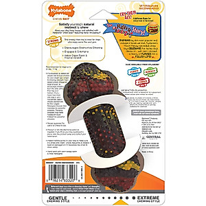 Nylabone 3 Pack of Bacon Cheeseburger Flavor Frenzy Strong Chew Toys, Small