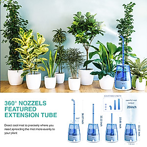 Hincoo Cool Mist Humidifiers for Large Room (4L), Top Fill Ultrasonic Humidifiers for Bedroom Quiet with Essential Oil Diffuser, Plant Humidifiers with Featured Extension Tube, Auto-Shut Off