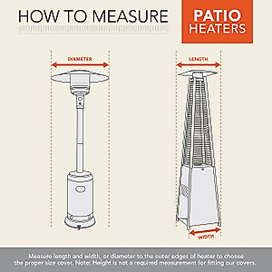 Modern Leisure Monterey Stand-Up Patio Heater Cover - Weather-Resistant Fabric - Heavy-Duty Outdoor Furniture Protection - 32" D (Top) x 18.5" D (Bottom) x 95" H - Khaki