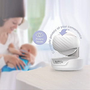 Hubble Connect 5" Smart Baby Monitor with Camera, Audio, NightVision; Pan Tilt Zoom; 2Way Talk & Room Temp Sensor, 1000ft Range, WiFi Baby Monitor with Smartphone App