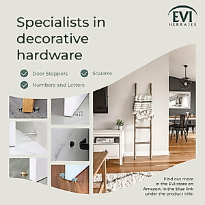 EVI | Adhesive Doorstop | 1.37'' X 0.55'' | Natural Silicone | Great Adherence | 100% Functional | Mod. I-203x12 (Brass Matte - White Rubber)