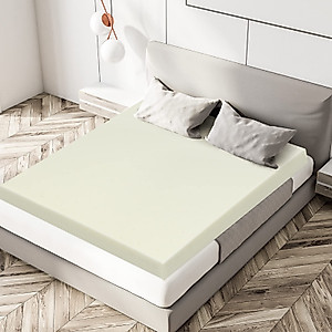 KOMFOTT Queen Size Mattress Foam Topper, Air Swirl Ventilated Foam Memory Mattress Pad Topper for Back Pain, 3 Inch