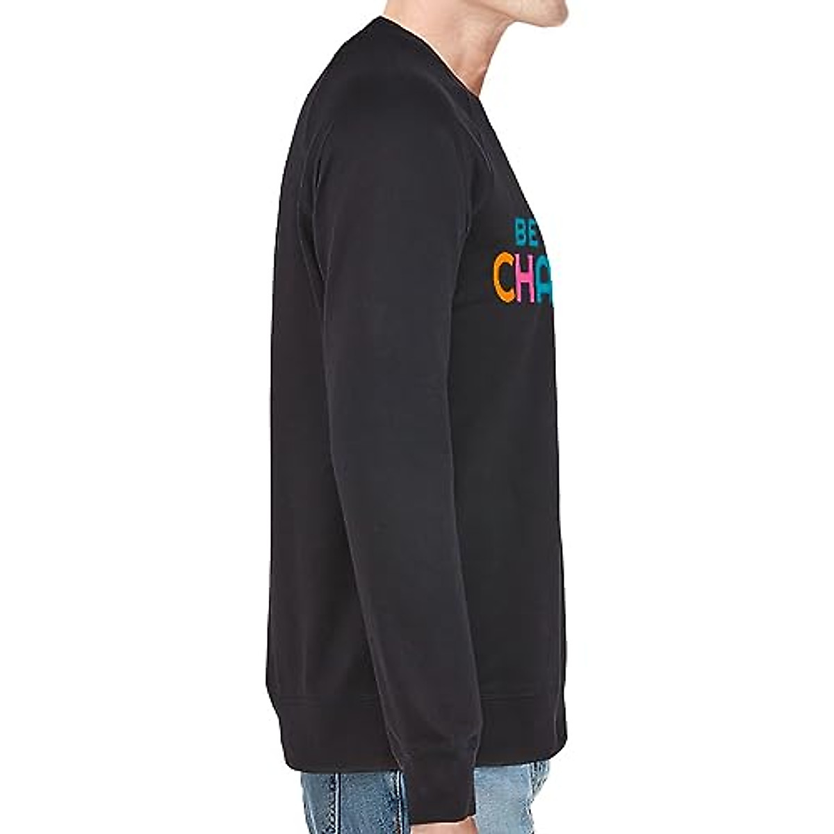 Be the Change Raglan Sweatshirt - Men Gift Ideas - Gifts for Men - Heather Gray, XL