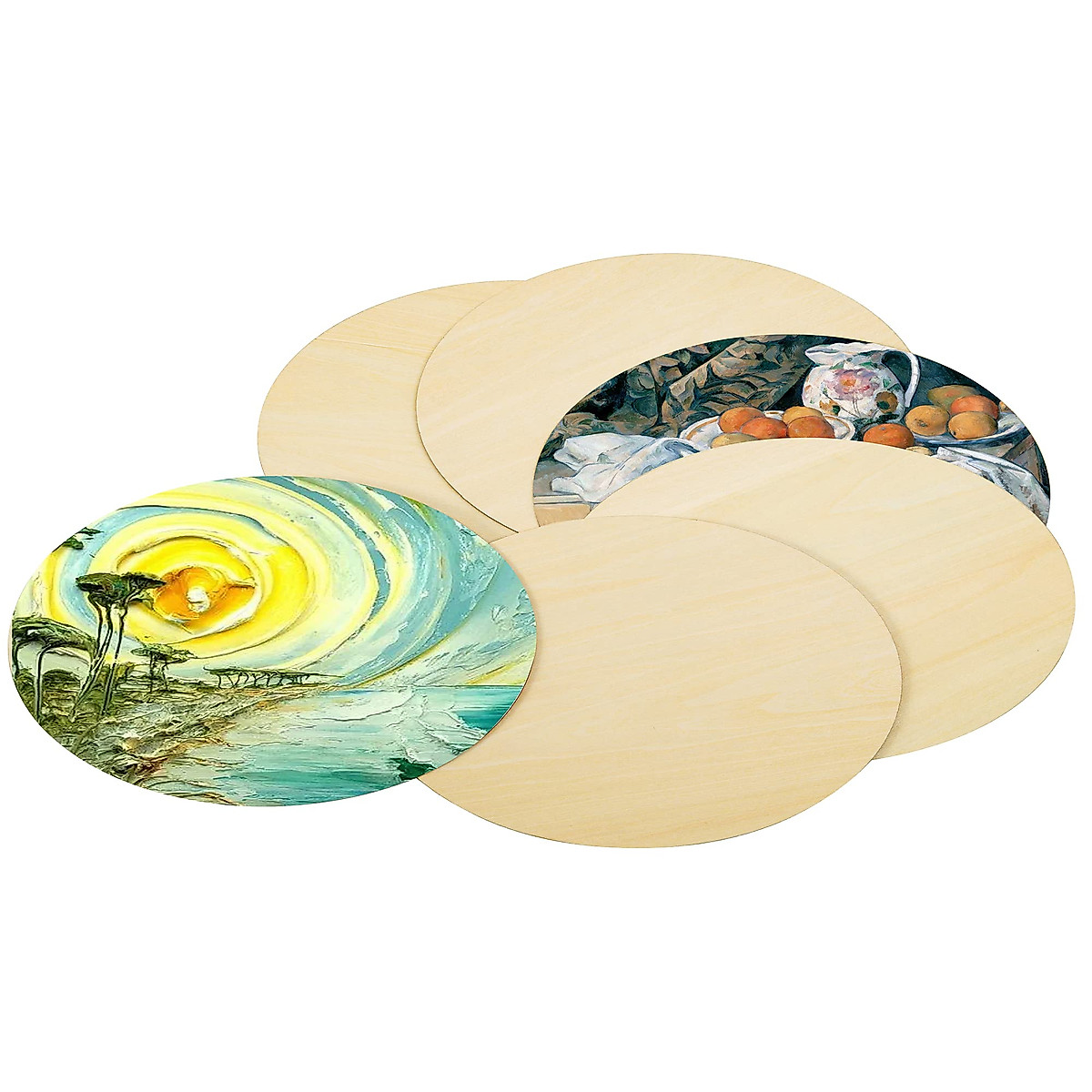 Wood Ovals for Crafts, 15Pcs Unfinished Wood Oval，Natural Oval Wood Slices Crafts, Wooden Oval Cutout,Painting and Wedding Decorations(150 * 100 * 2mm)