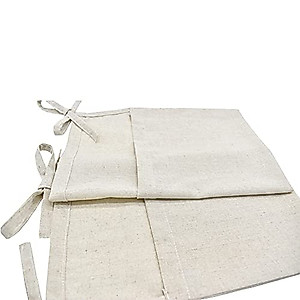 YeeMan Linen Baby Bedside Hanging Storage Bag,2 Pockets Organizer for Baby Cribs and Toys (Burlywood)