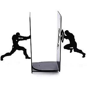 Bookends Decorative 1/2/3 Pair Decorative Bookends for Shelf or Desk Metal Book Ends for Office School Supplies Stationery Gift 4.9X6.8 in Bookends for (Color : Black, Size : 3Pair),Black,3P (Color :