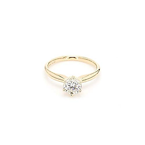 14k Yellow Gold Lab-Grown Diamond Solitaire Wedding Engagement Ring (1/2 cttw, I-J Color, VS2-SI1 Clarity) Size 6