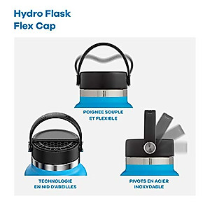Hydro Flask 32 oz. Water Bottle - Stainless Steel, Reusable, Vacuum Insulated- Wide Mouth with Leak Proof Flex Cap