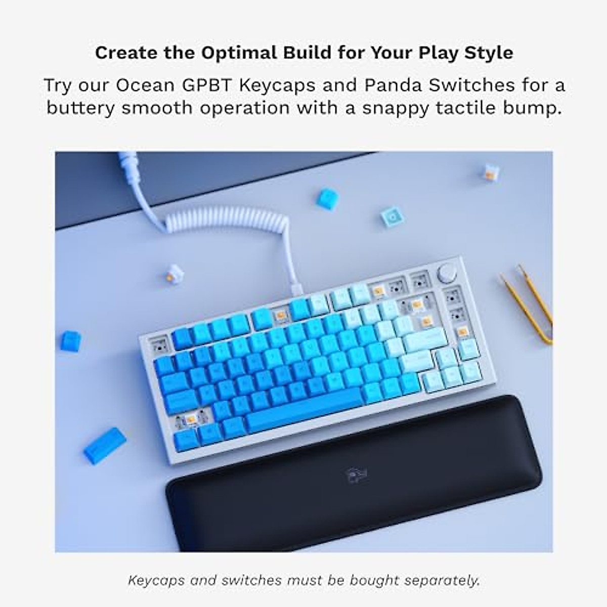 Glorious Modular Mechanical Gaming Keyboard Barebones/Pre Built/Black and White (Barebones (White))
