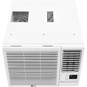 LG 7,500 BTU Window Air Conditioner with Supplemental Heat, Cools 320 Sq.Ft. (16' x 20' Room Size), Electronic Controls with Remote, 2 Cooling, Heating & Fan Speeds, Slide In-Out Chassis, 115V