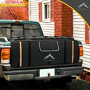 GoHimal Tailgate Pad Pro for Mountain Bike, Tailgate Bike Pads Up to 5 Mountain Bikes on Most Full-Size Trucks, with Reflective Strips and Tool Pockets