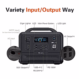 Nuevopacks 1200W Portable Power Station 960wh Solar Generators For Home Use Solar Generator Fast Charge LiFePO4 Powerstation Electric Generator for Home Battery Backup Outdoor Camping