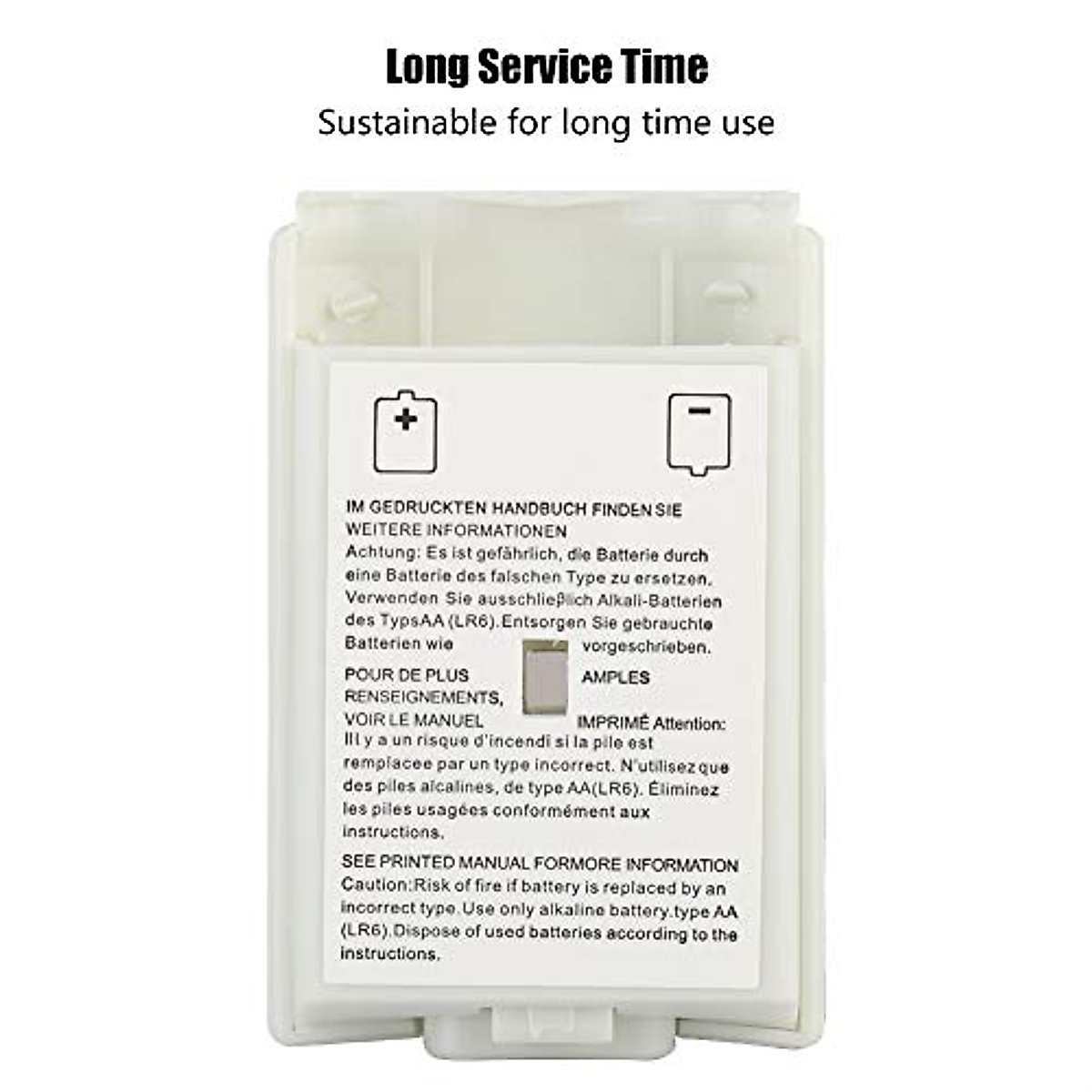 Battery Cover, Shell Case Cover Kit Anti-Abrasion Oil Injection Process Easy to Install for Game Console Controller(White)