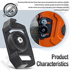 Universal Roller Skid Snow Thrower Shoes | 490-241-0038 Snow Blower Skid Shoes W/Hardware, for Craftsman, MTD, Cub C-adet, Fits Most 2-Stage and 3-Stage Snow Thrower Snowblowers