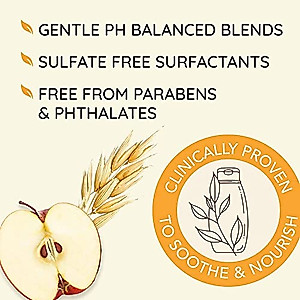 Aveeno Apple Cider Vinegar Sulfate-Free Shampoo for Balance & High Shine, Daily Clarifying & Soothing Scalp Shampoo for Oily or Dull Hair, Paraben & Dye-Free, 12 Fl Oz