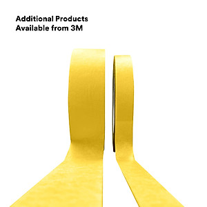 3M Automotive Refinish Masking Tape 06653, 388N, Yellow Color, Water Resistant, Multi-Purpose, 24 mm x 55 m