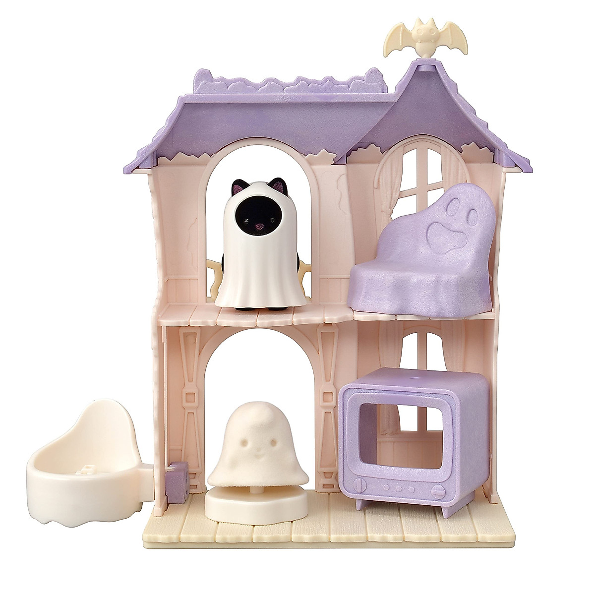 Calico Critters Spooky Surprise House, Dollhouse Playset with Collectible Doll Figures Included