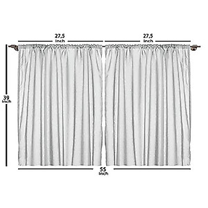 Ambesonne Best Friend Kitchen Curtains, Long Bold Font with Pastel Cold Toned Stars on The Backdrop Let's Be Friends, Window Drapes 2 Panel Set for Kitchen Cafe Decor, 55" x 39", White Orange