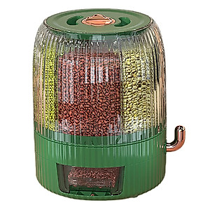 22lb Rice and Grain Storage Container, 360° Rotating Dry Food Dispenser, Household Sealed Storage, for Grains, Snacks, Dog Food, Beans,Best Gift (Color : Green, Size : 10kg)