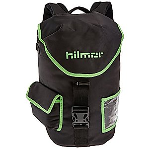 Hilmor HVAC/R Refigerant Tank & Utility Backpack with 8 Carabiner Loops & Storage Pocket, Black & Green, 1891628