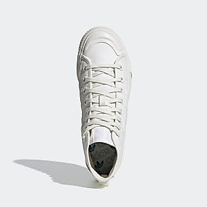 adidas Originals Men's Nizza Hi RF Sneaker, Cloud White/Cloud White/Off White, 10.5