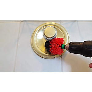 Bring It On Cleaner Water Spot Remover Plus 5 Inch Cleaning Drill Scrub Brush, Cleaning Drill Scrub Brush, Cleaning Brush for Drill, Drill Brush Attachment (16 oz)