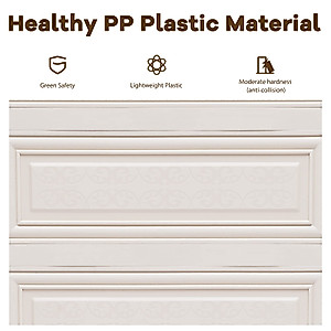 WOQLIBE Dresser Drawer Organizers,Plastic Dresser with 6 Drawers, Tall Lockable Storage Cabinet with Wheel, Dresser Drawer Organizers for Baby Clothing/Bedroom/Playing Room,19.7x13.8x40 in