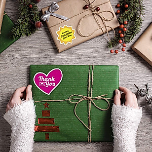 Muminglong 1.5 Inch Thank You Pink Love Mail Stickers, Small Shop Stickers, Small Business, Packaging Sticker, Thank You Sticker,500 PCS