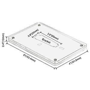 ECOSEAO 4x6 Minimalist Picture Frame Acrylic Glass Photo Frame with Magnetic Desktop Display Horizontally or Vertically