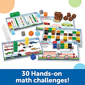 Learning Resources MathLink Cubes Kindergarten Math Activity Set: Mathmobiles! 115 Pieces, Ages 5+ Kindergarten STEM Activities, Math Activity Set and Games for Kids