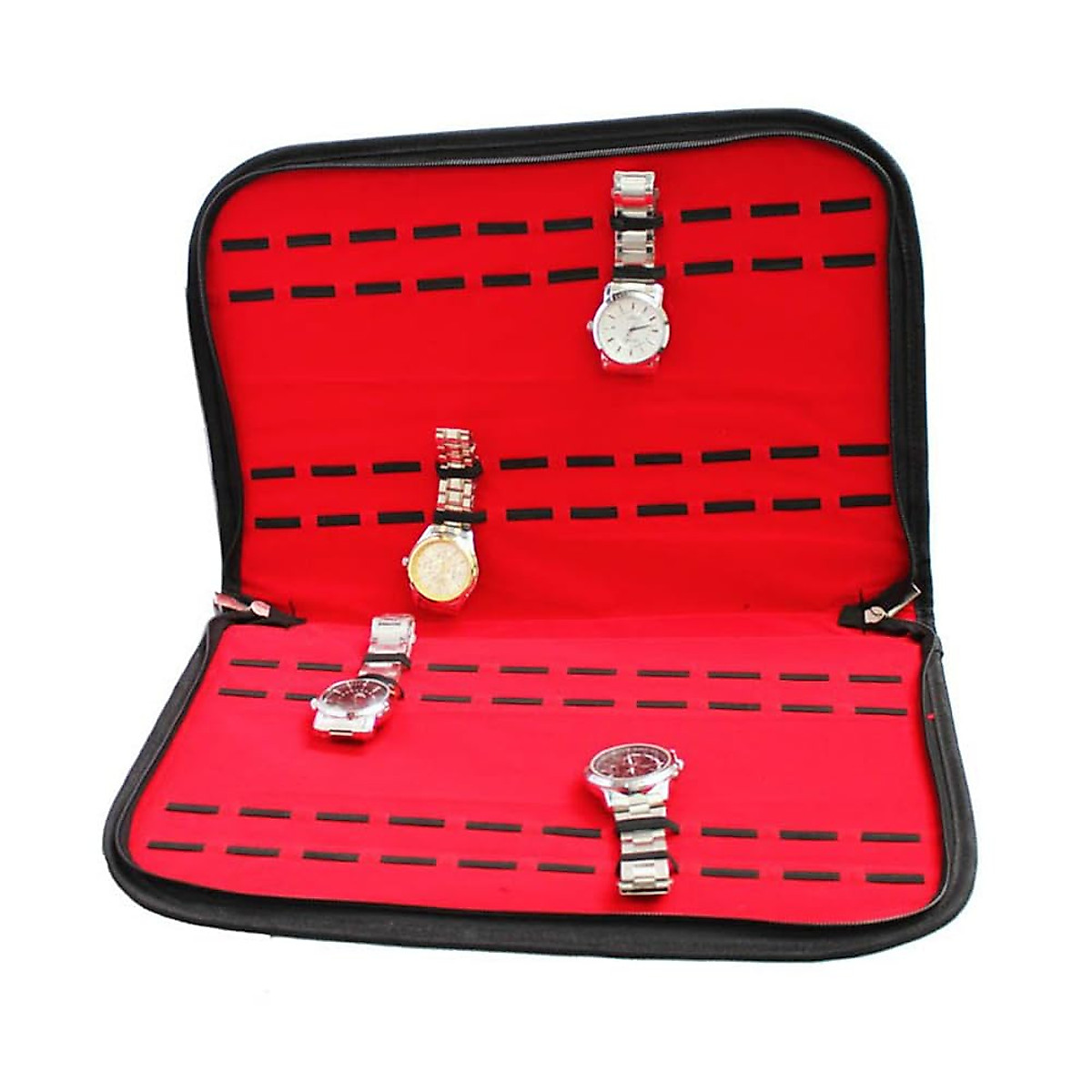 LIFKOME Watch Storage Box Watch Strap Organizer Watch Display Folder Portable Watch Pouch Travel Case Watch Band Organizer for Watch Accessories