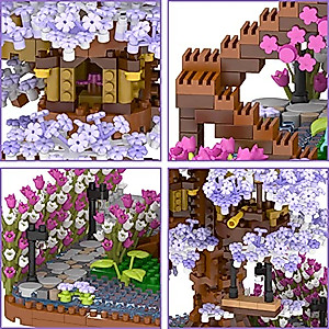 Vziimo Cherry Blossom Bonsai Tree Building Set, Sakura Tree House Model Sets for Adults, 2200Pcs Mini Micro Bricks Collectible Creative Gift for Teens Girls Boys 14+
