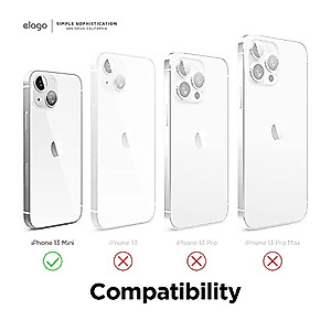 elago Compatible with iPhone 13 Mini Case, Liquid Silicone Case, Full Body Screen Camera Protective Cover, Shockproof, Slim Phone Case, Anti-Scratch Soft Microfiber Lining, 5.4 inch (White)