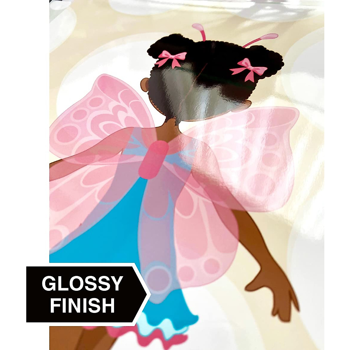 Confetti Fox Little Girl Black Hispanic Latina Wall Art, African American Baby Ballerina Toddler Nursery Decor (8x10 Unframed Set of 3 Prints)