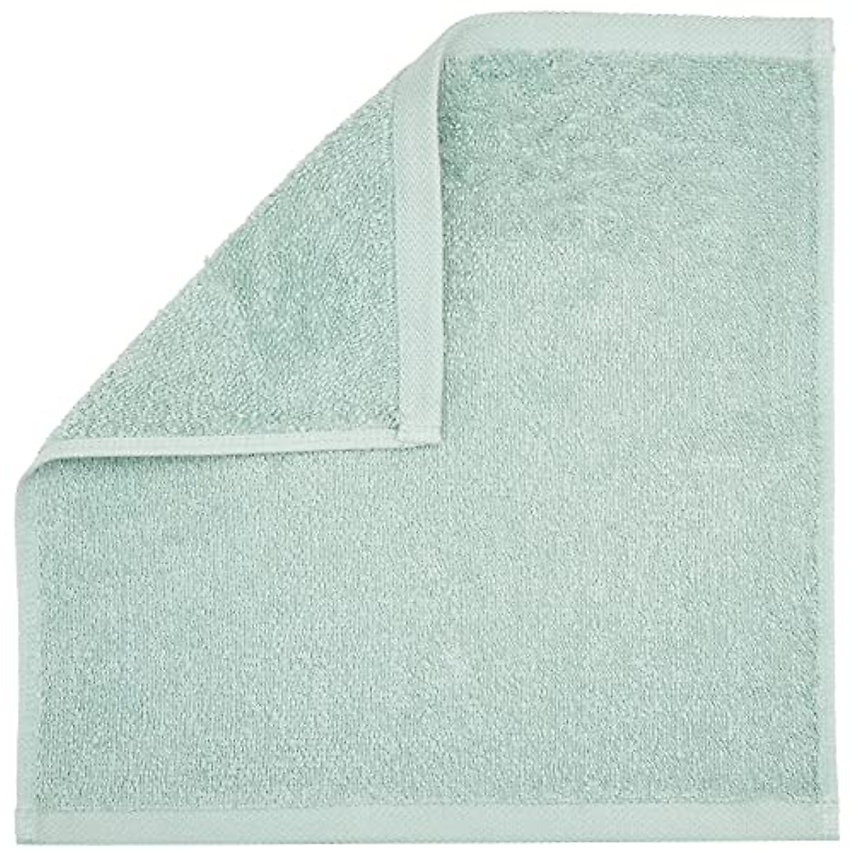 Amazon Basics Fast Drying, Extra Absorbent, Terry Cotton Washcloths - Pack of 24, Seafoam Green, 12 x 12-Inch