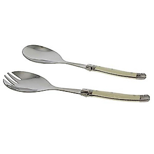 French Home LG038 2 Piece Salad Servers, Faux Ivory