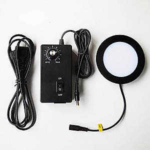 ZTBH Microscope Accessories Kit 50-75mm Stereo Microscope Bottom Light Lamp, Round Light Source, LED Backlight Illuminator AC90V-240V Microscope Slides (Magnification : 70mm)