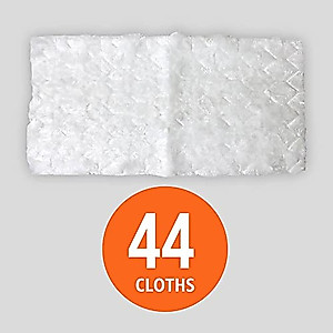 Amazon Basics Quilted Heavy Duty Dry Floor Cloths to Clean Dust, Dirt, Pet Hair, 44 Count (Pack of 1), White, 11" x 8.7"