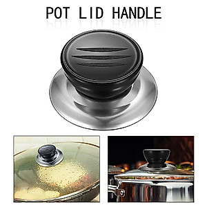 QBXMY7 Pot Lid Knobs, 10 Pieces Replacement Pot Lid Top Knobs, Kitchen Cookware Lid Replacement Knobs, Universal Pot Lid Grip, Pot Lid Knob Handle, Suitable for Casserole Glass Pot Lid Knobs