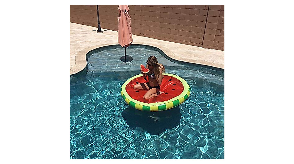 Watermelon Pool Float - Fun Inflatable Island for Summer | Swimline