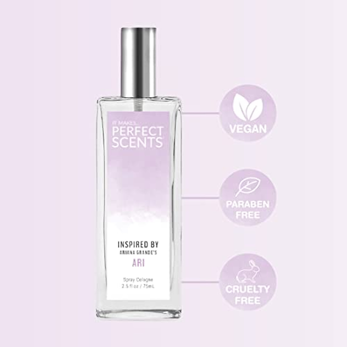 Perfect Scents | Inspired by Ariana Grande's Ari | Women’s Eau de Toilette | Vegan and Paraben Free | Never Tested on Animals | 2.5 Fl Oz