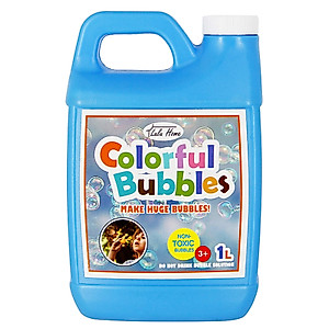 Lulu Home Concentrated Bubble Solution, 1 L/ 33.8 OZ Refill for Bubble Machines, Giant Wands, and Blowers - Up to 2.5 Gallons for Kids' Halloween Parties