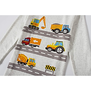 Boys Pajamas Truck 100% Cotton Construction Pjs Toddler 2 Piece Long Sleeve Sleepwear Kids Christmas Clothes Set 3t