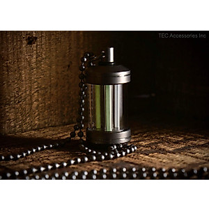 TEC-T323-3W Isotope Reactor Fob - Titanium Tritium Lantern - Accepts 3mm x 23mm Tritium Vials - Camping Accessories - Gifts for Men - Glow in the Dark Keychain Accessories - Survival Gear - Cool Stuff